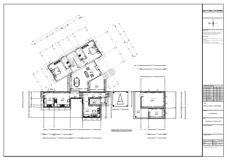 Working Drawing: Ground Floor Plan | PDF | Local Government Areas Of ...