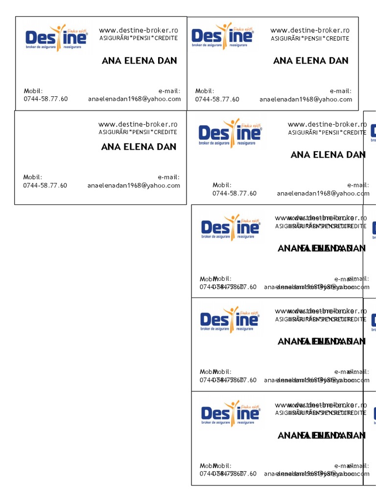 Ana Elena Dan Ana Elena Dan: WWW - Destine-Broker - Ro WWW - Destine ...