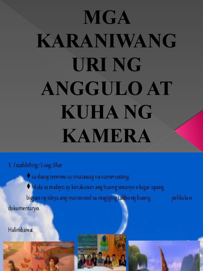 Mga Karaniwang Uri NG Anggulo at Kuha NG Kamera | PDF
