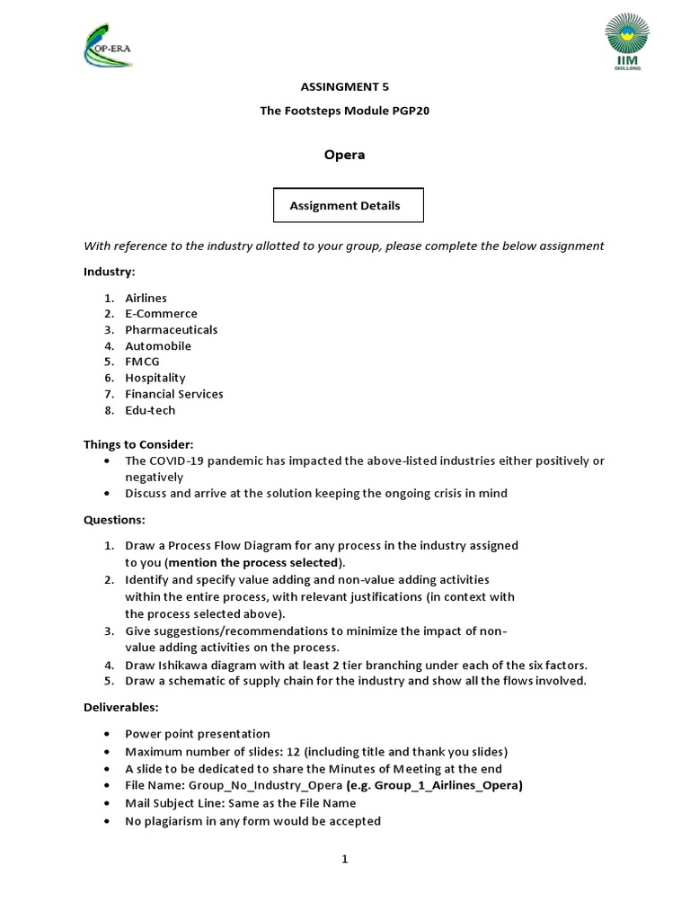 Assignment 5 - Opera PDF | PDF