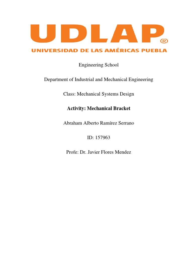 Mechanical Bracket | PDF | Strength Of Materials | Yield (Engineering)
