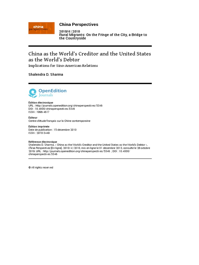 China Perspectives | PDF | Special Drawing Rights | Renminbi