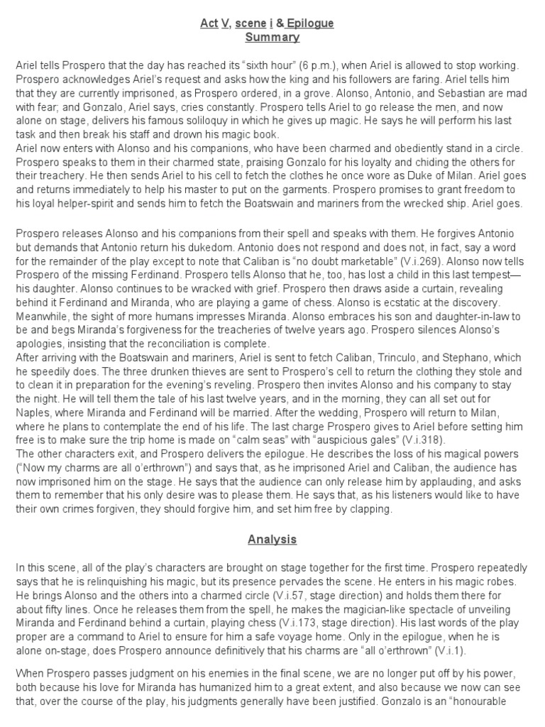Act 5, Scene 1 | PDF | The Tempest