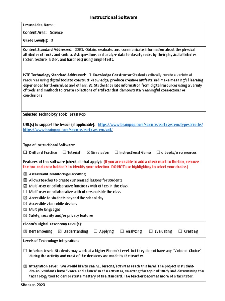 m04 Instructional Software Lesson Idea Template | PDF | Teaching ...