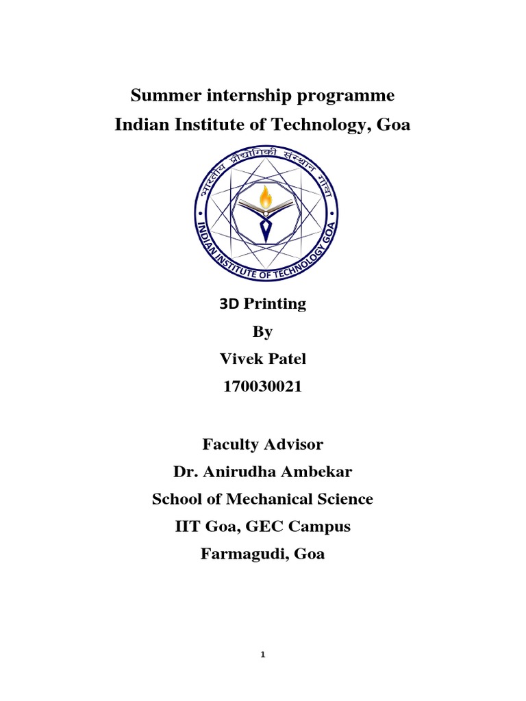 3D Printing Report PDF | PDF | Internal Combustion Engine | 3 D Printing