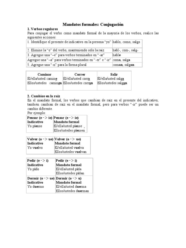 Mandatos Formales | PDF