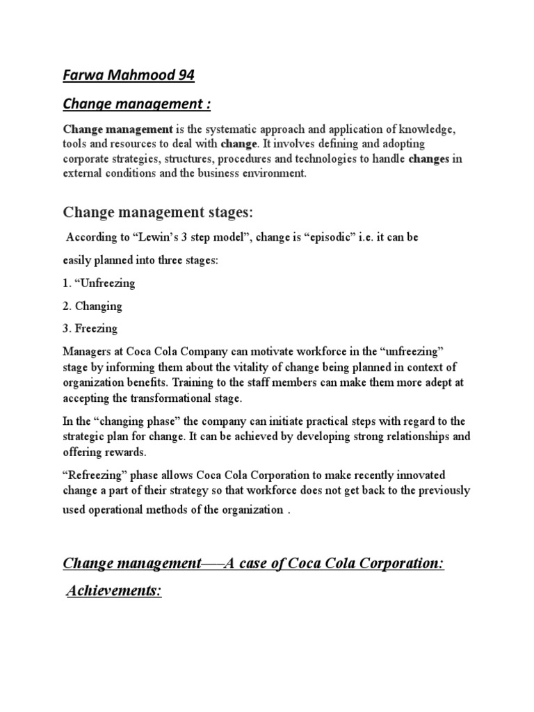 Change Management | PDF