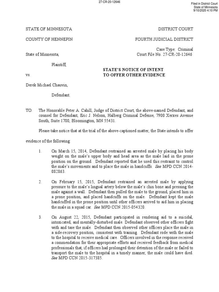 27 CR 20 12646 States Notice of Intent To Officer Other Evidence ...