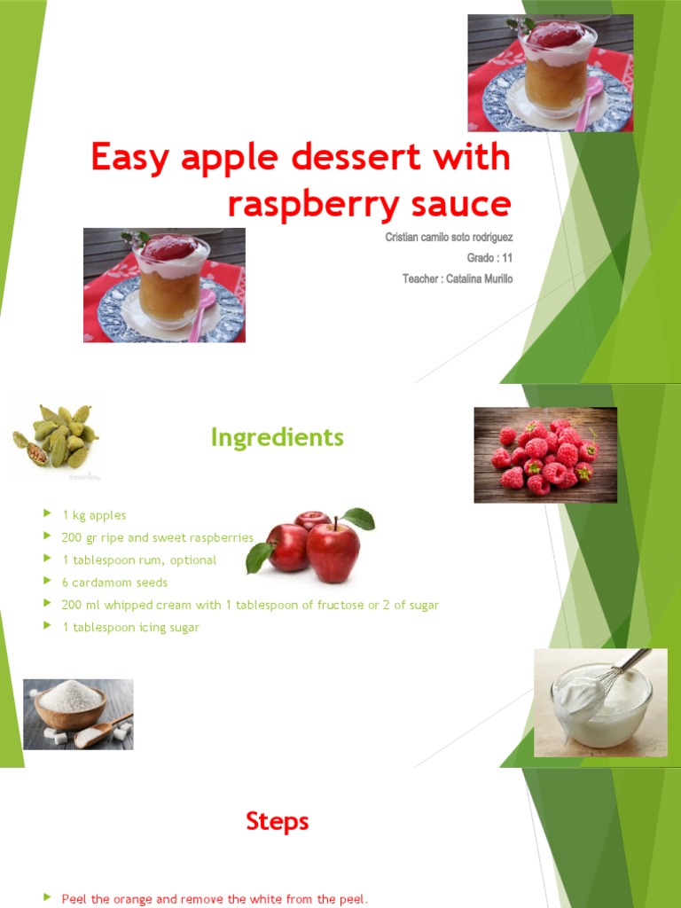 Easy Apple Dessert with Raspberry Sauce | PDF