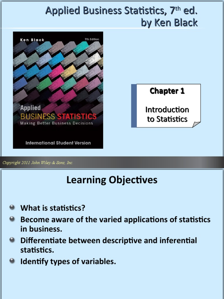 Applied Business Statistics, 7 Ed. by Ken Black | PDF | Level Of ...