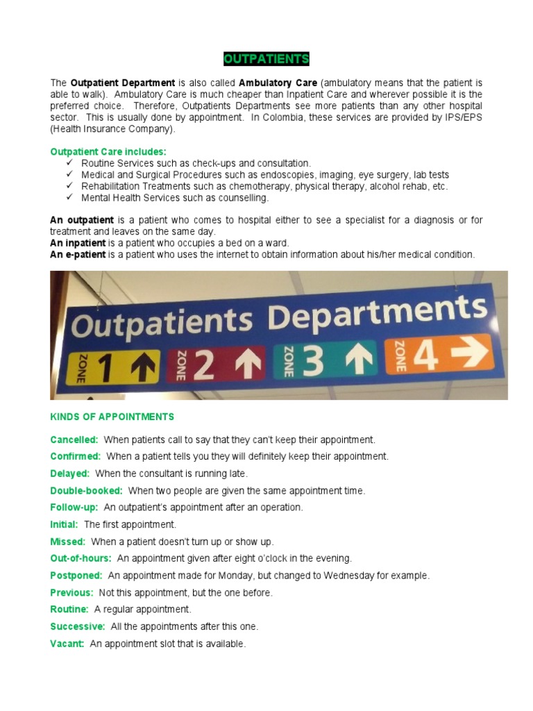 Outpatient Care Services Overview | PDF