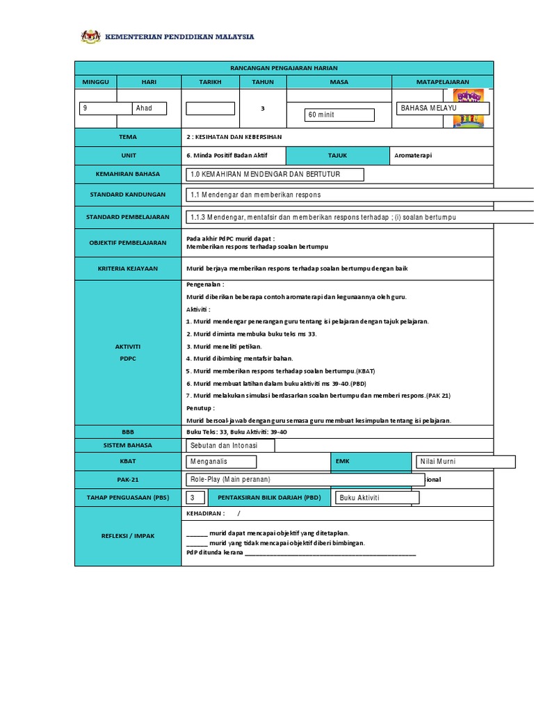 RPH BM THN 3-Unit 6 (M9) | PDF