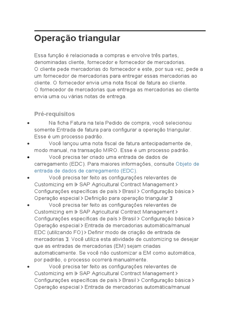 Operação triangular | PDF | Recibo | Física