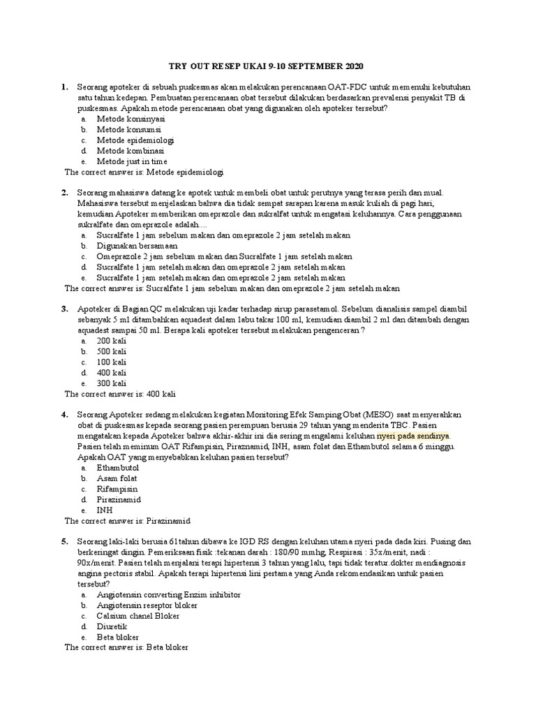 Try Out Ukai 2020 | PDF