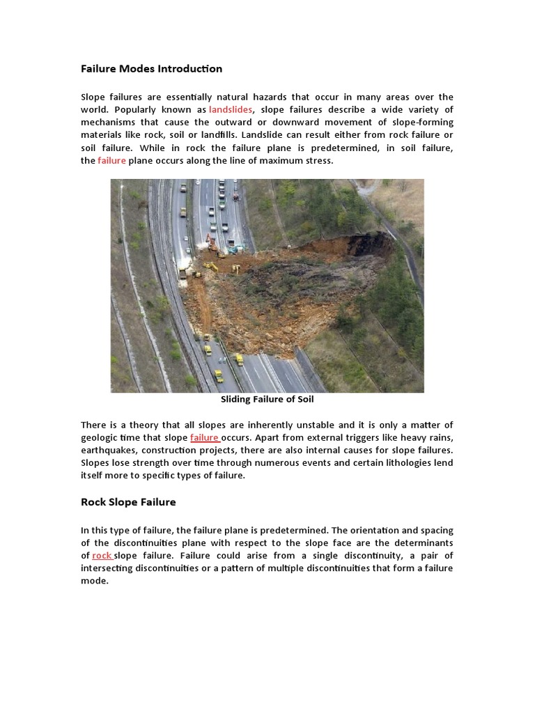 Failure Modes Introduction: Landslides | PDF | Landslide | Earth Sciences
