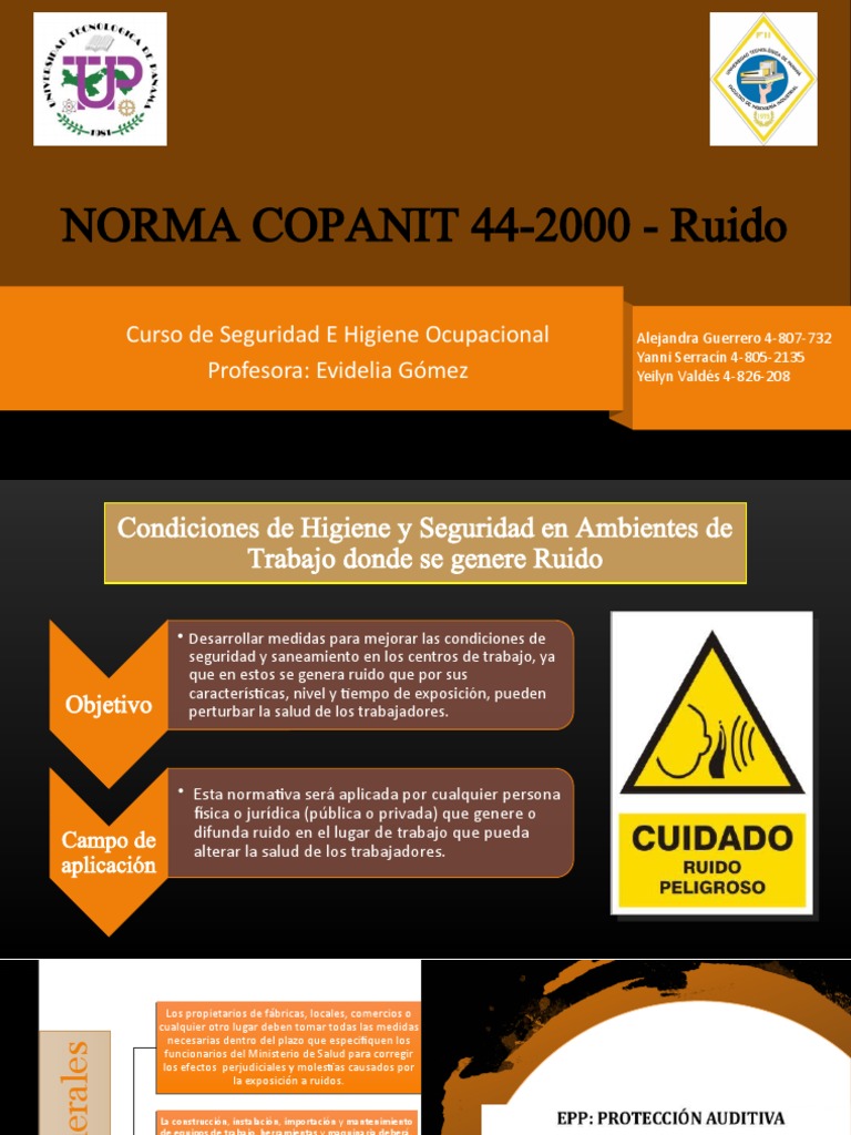 Normativa COPANIT 44-2000 sobre Ruido | PDF | ruido | Salud y bienestar