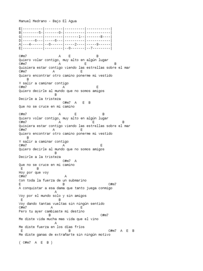 Manuel Medrano - Bajo El Agua | PDF