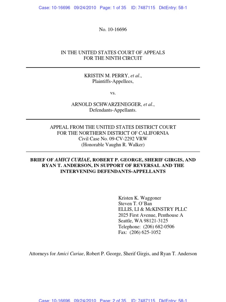 Brief of Amici Curiae Robert P. George, Sherif Girgis, and Ryan T ...