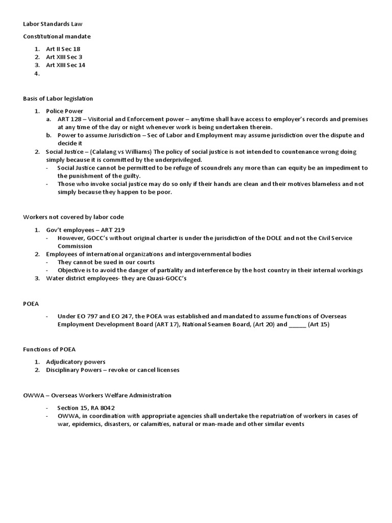 Overview of Labor Standards Law | PDF | Overtime | Parental Leave