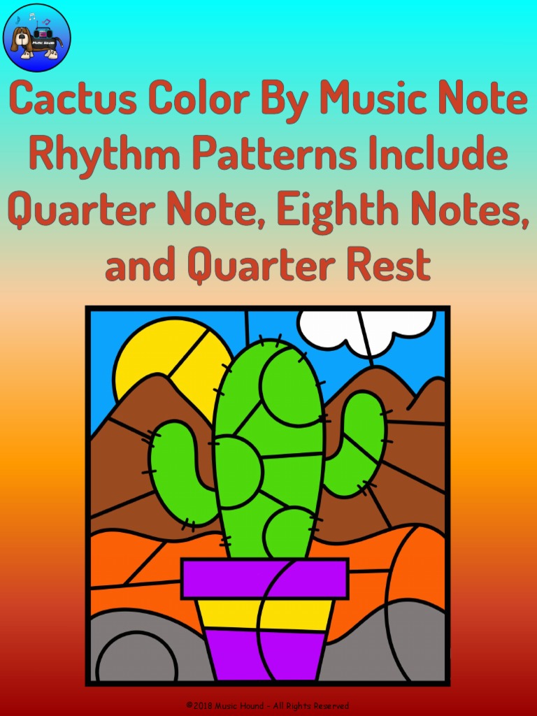 Key Quarter Note Green Purple Eighth Notes Yellow Brown Eighth Notes ...