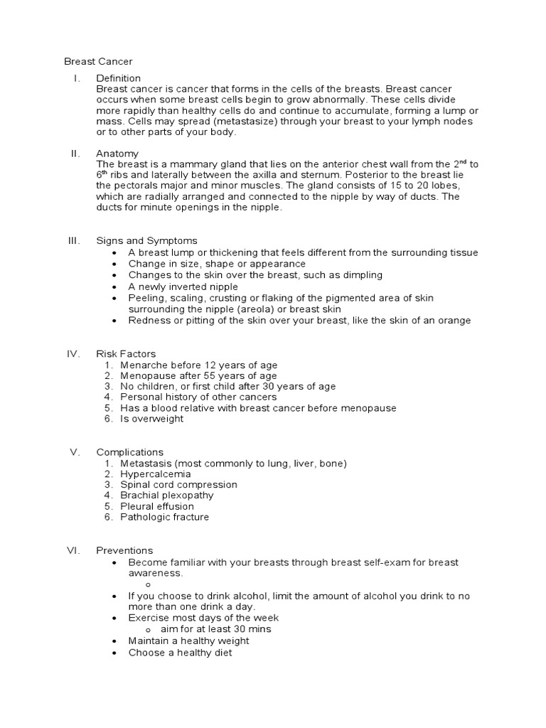 Breast Cancer Report | PDF | Breast Cancer | Breast