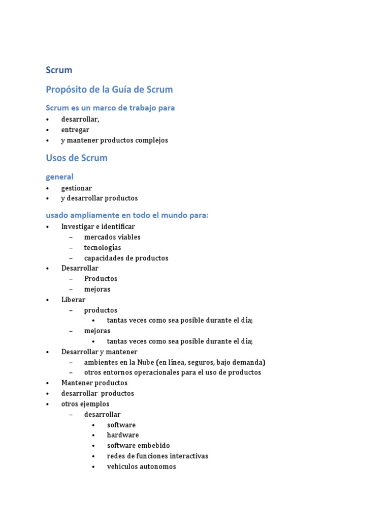 Mapa Mental - Guia de Scrum | PDF | Empirismo | Software