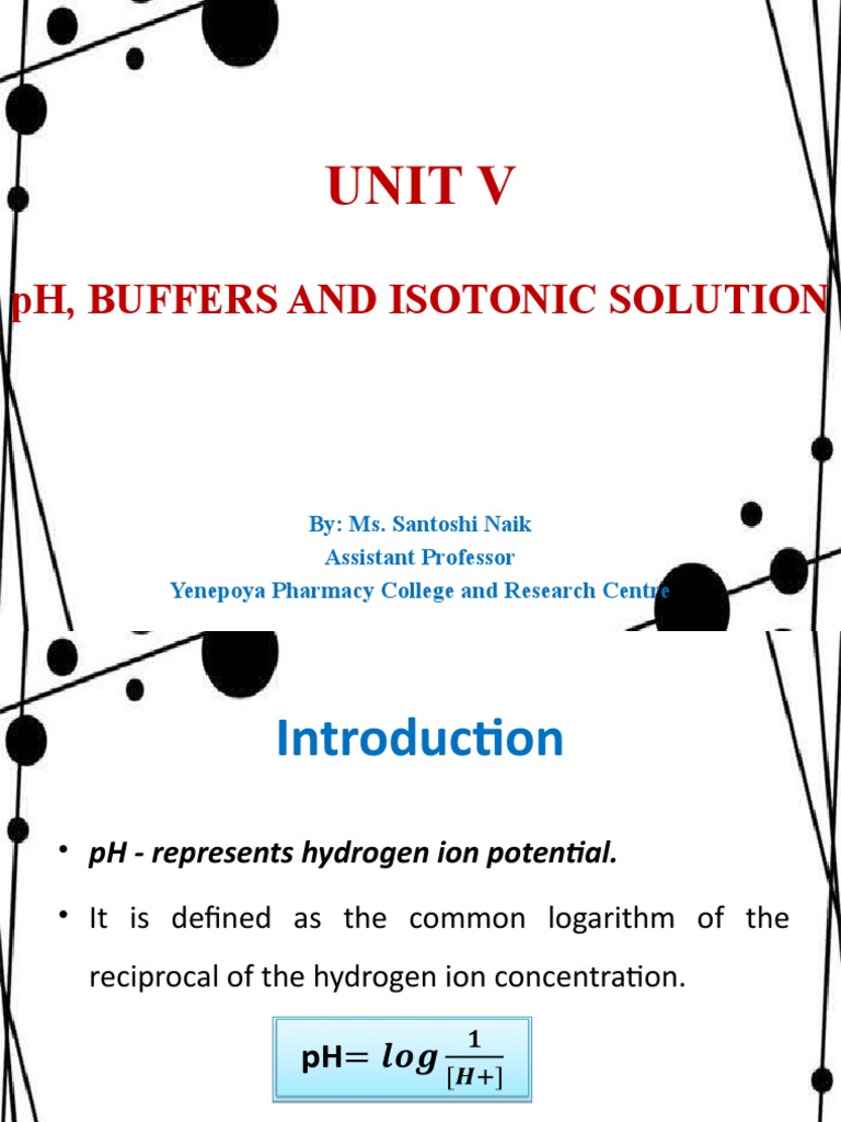 pH Buffers and Isotonic Solutions Overview | PDF | Buffer Solution | Ph