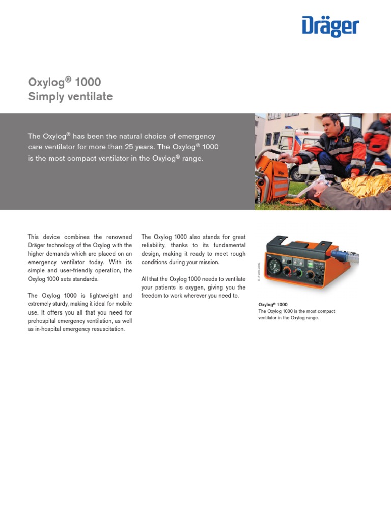 Oxylog 1000 Simply Ventilate | PDF | Cardiopulmonary Resuscitation ...