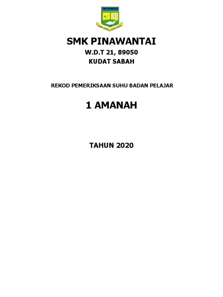 Cover Pemeriksaan Suhu Pelajar Smkpi | PDF