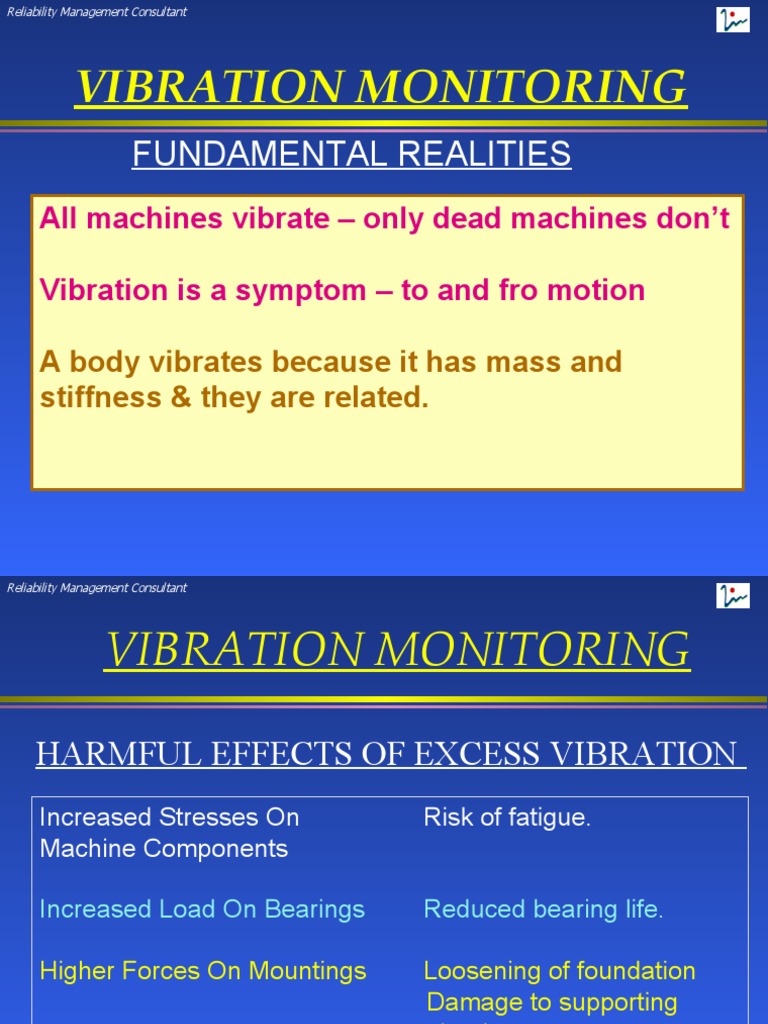Vibration Monitoring Fundamental Realities Pdf Amplitude