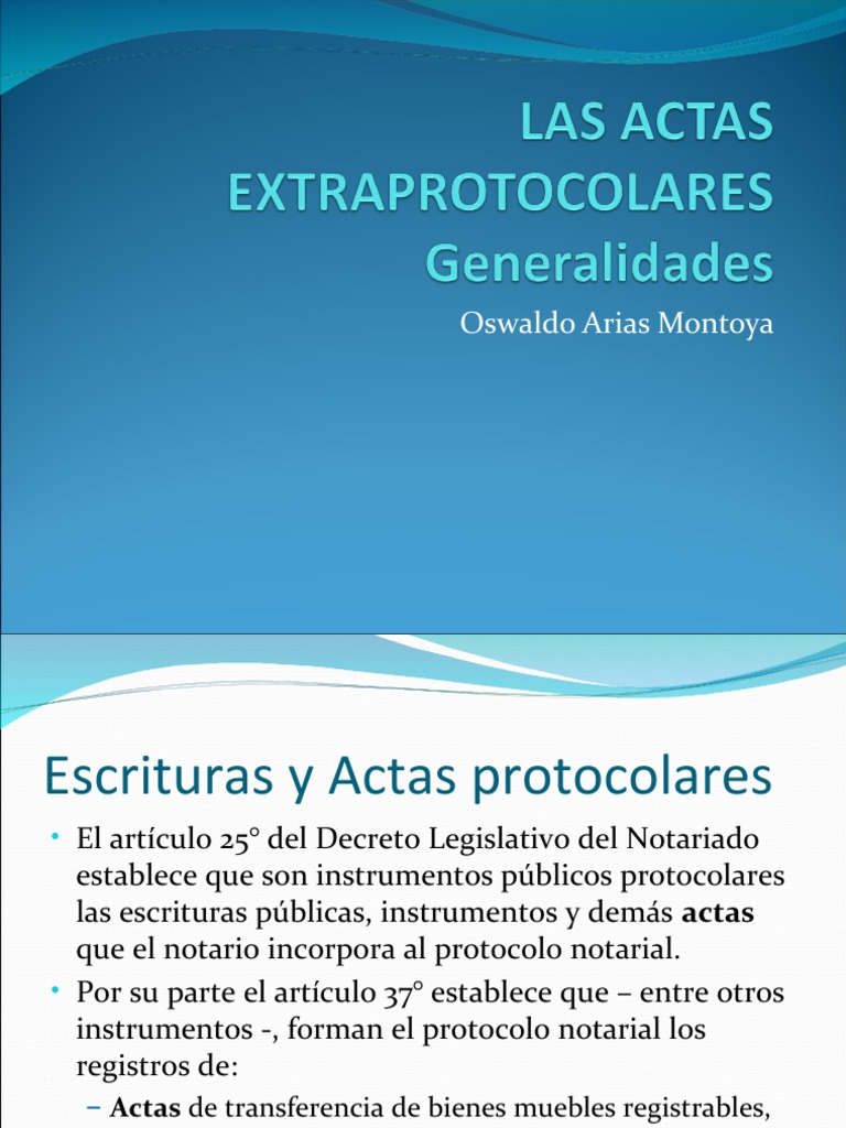 Las Actas Extraprotocolares | PDF | Gobierno | Science