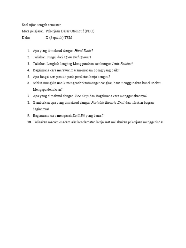 Soal Mid PDO | PDF | Komputer