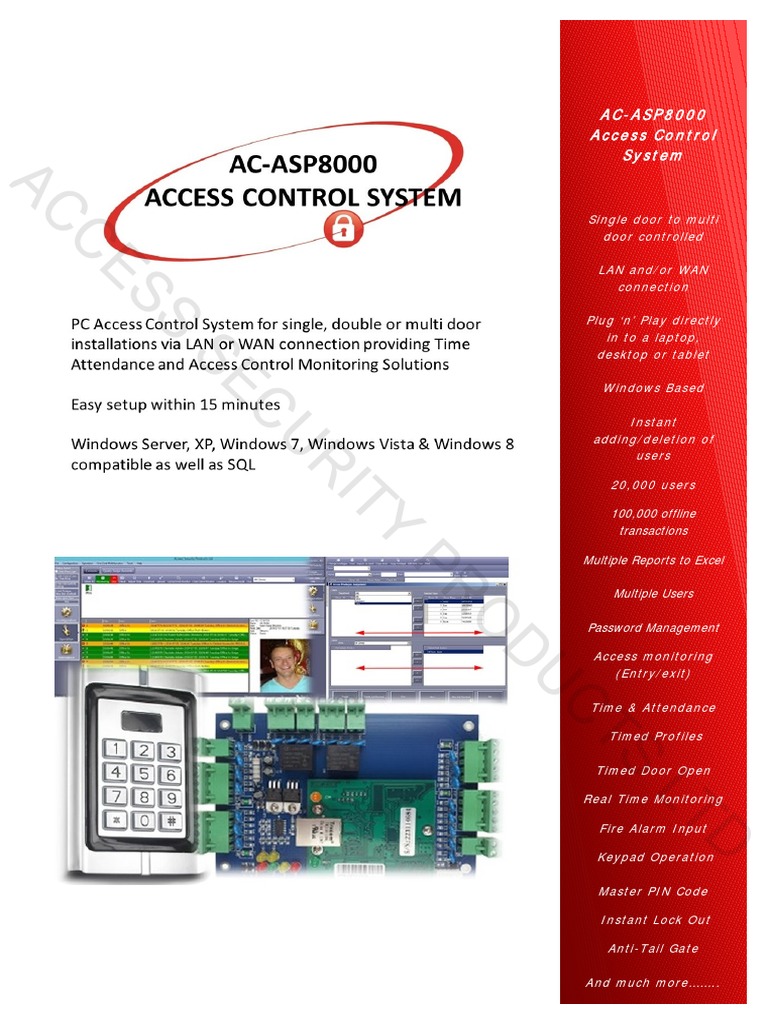 Access Control System User Guide | PDF | Access Control | Relay