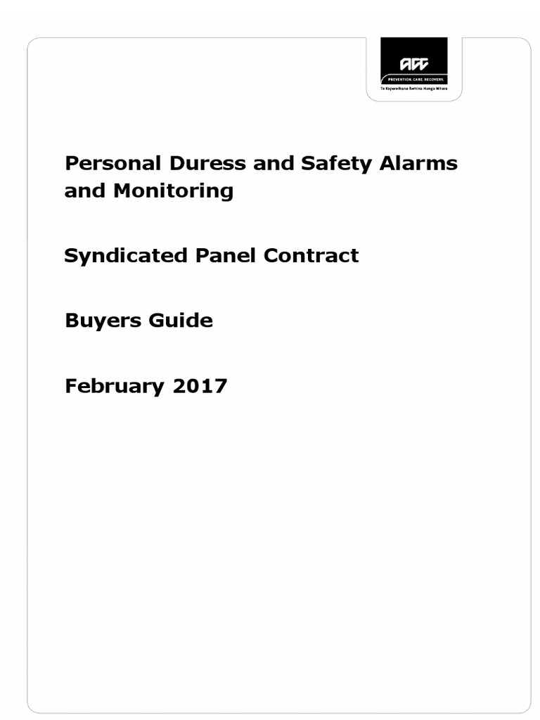 Personal Duress and Safety Alarms and Monitoring Syndicated Panel ...