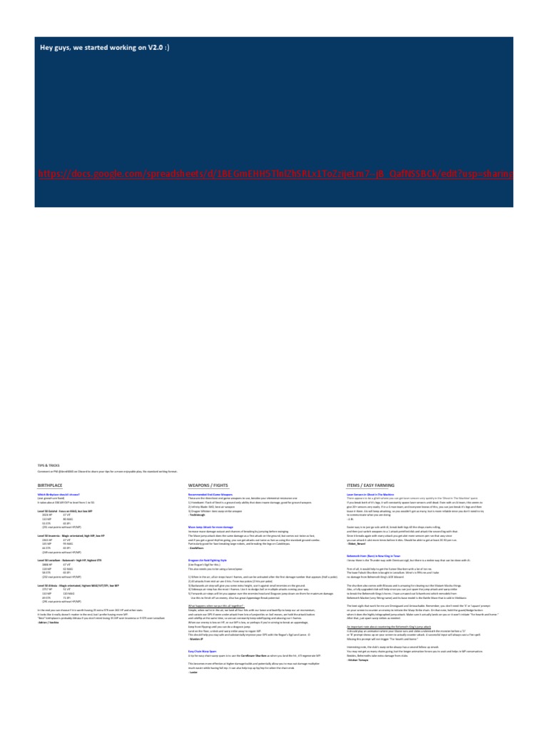 FFXV Comrades Cheat Sheet | PDF | Nature