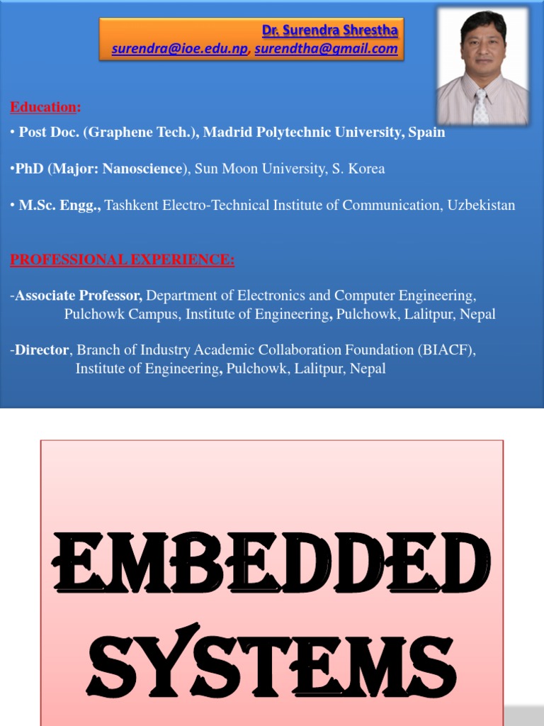 Chapter 1 Introduction Embedded System by Surendra Shrestha Ioenotes ...
