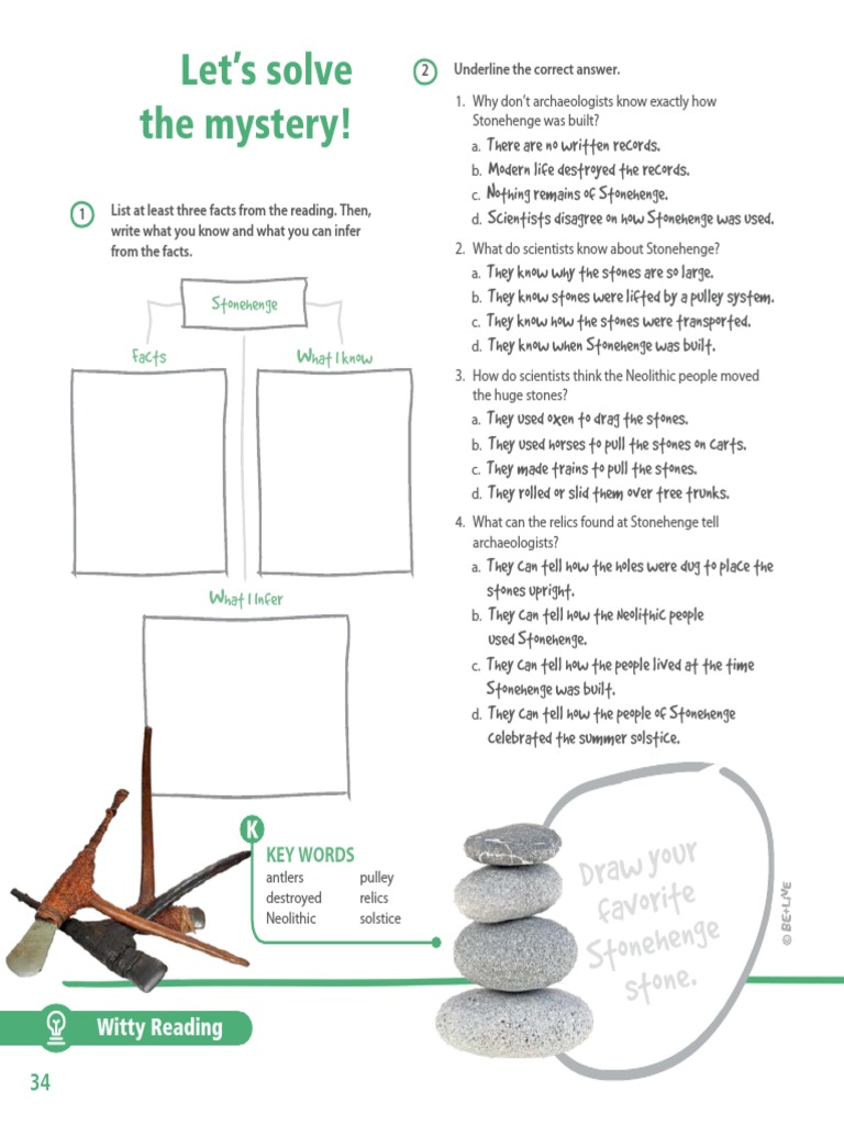 Let's Solve The Mystery!: Draw You R Favorite Stonehe Nge Stone | PDF ...