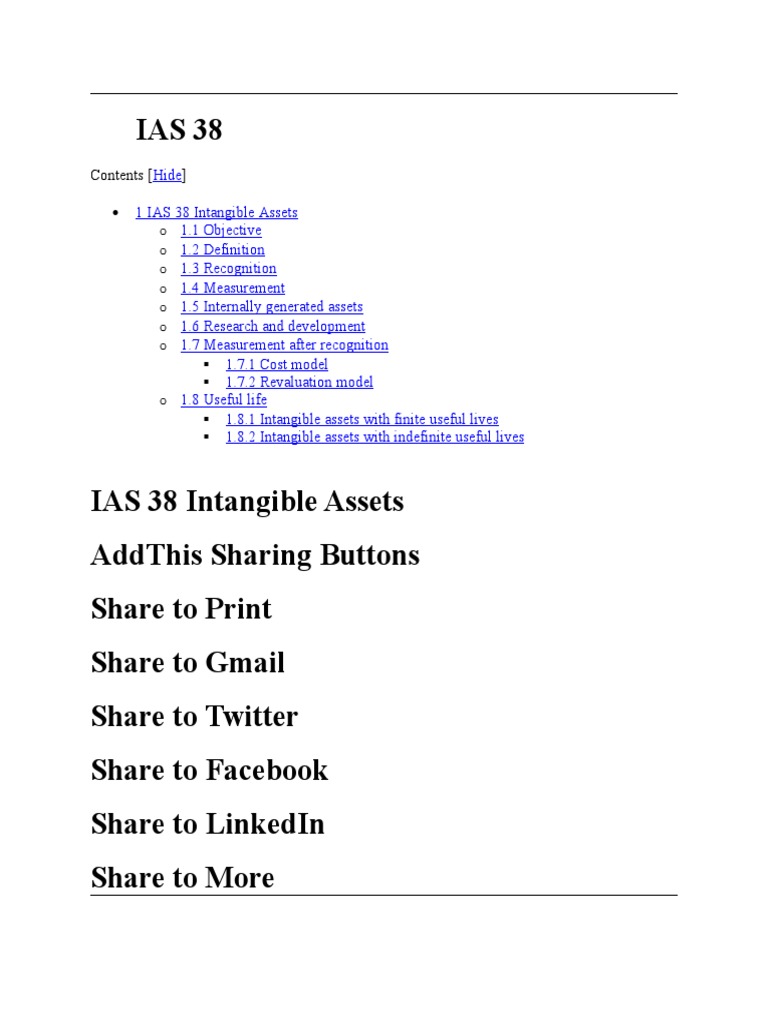 Ias 38 | PDF | Intangible Asset | International Financial Reporting ...