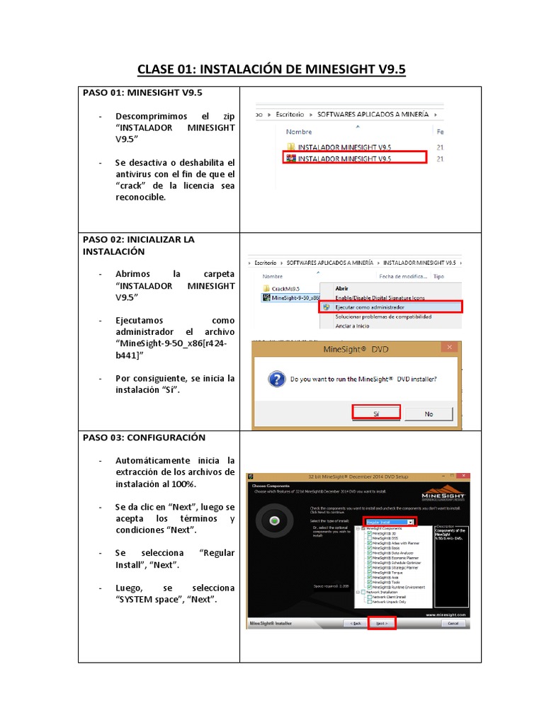 Instalación Del Software Minesight V9.5 | Descargar gratis PDF ...