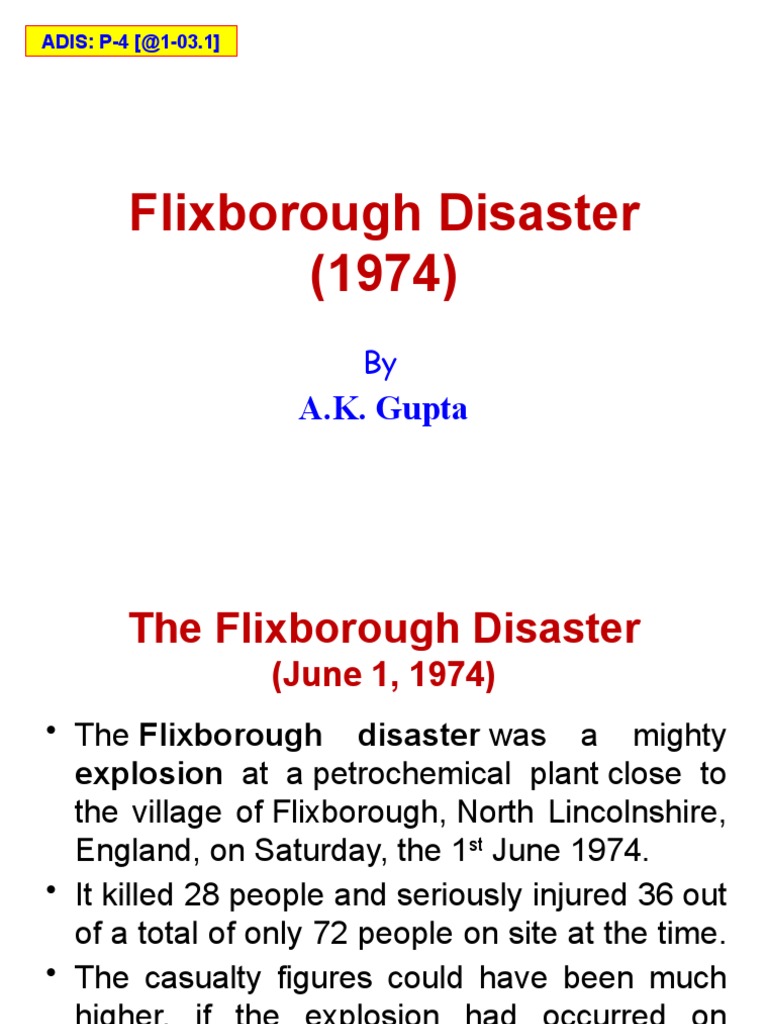 Flixborough Disaster (1974) : A.K. Gupta | PDF | Mechanical Engineering ...