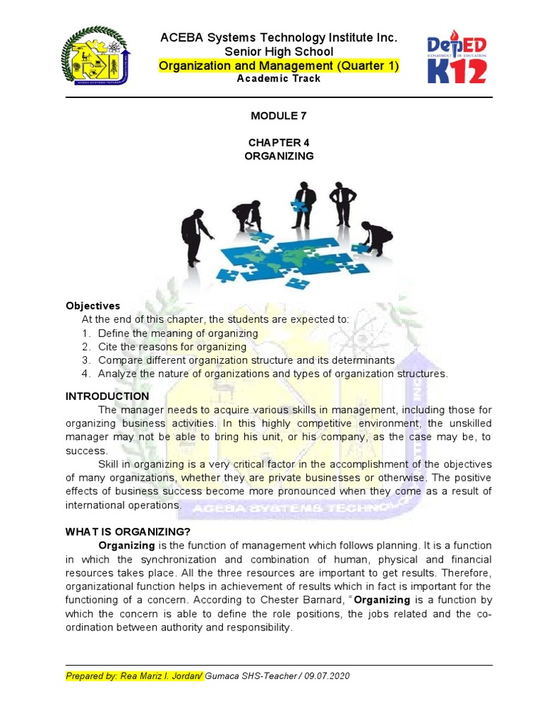 Organization and Management Module 7 | Download Free PDF ...