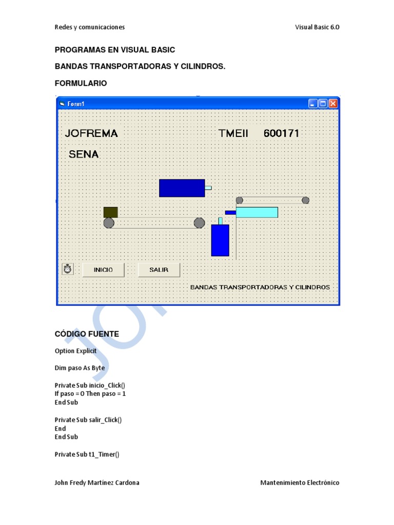 Programas en Visual Basic 6 - Bandas y Cilindros | Descargar gratis PDF | Ingeniería de software ...
