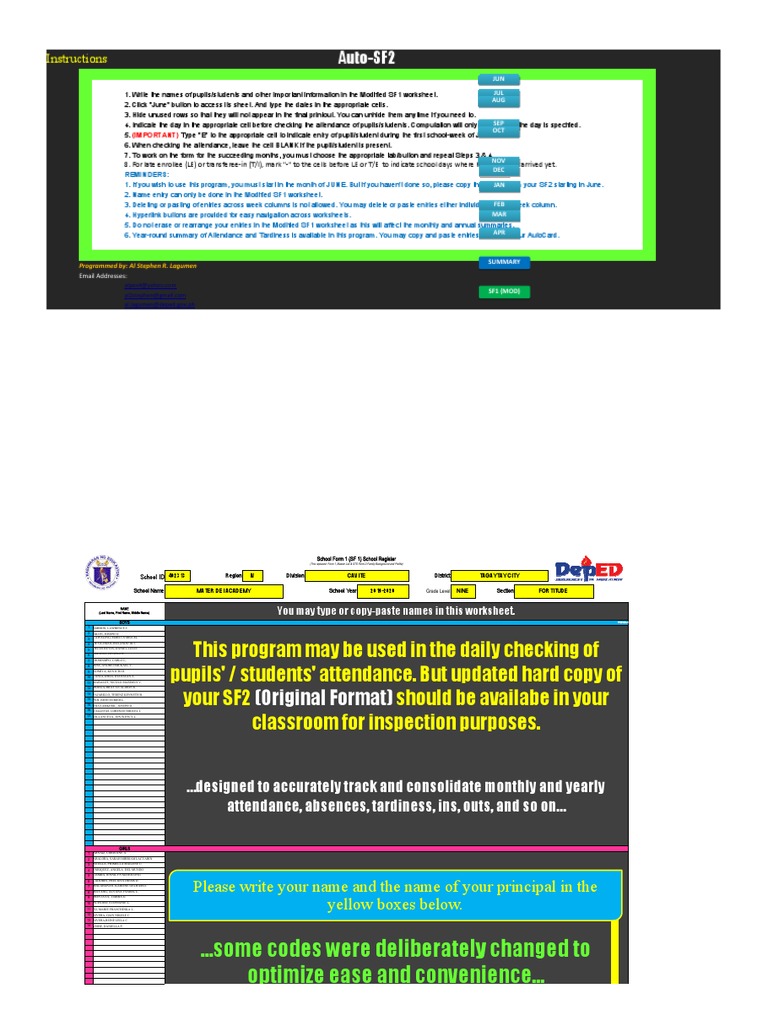 Auto-SF2: Instructions | PDF