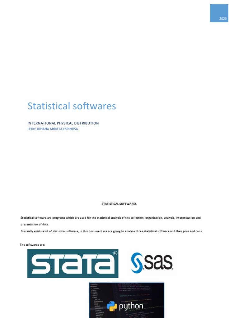 Statistical Softwares: International Physical Distribution | PDF | Sas ...
