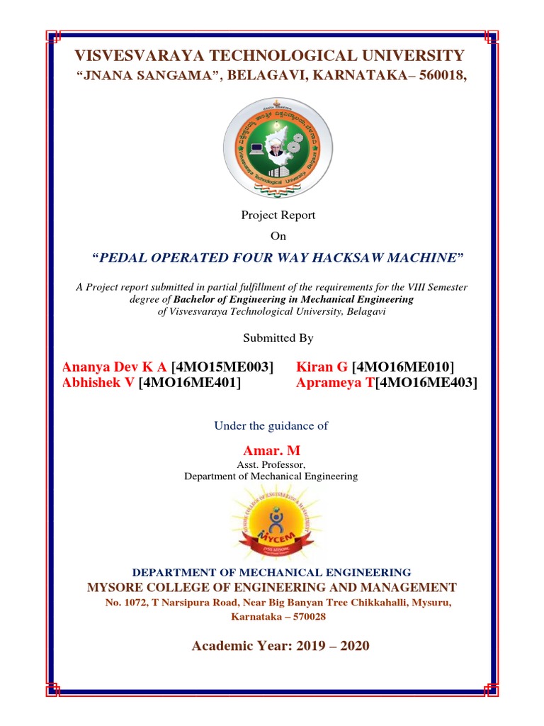 Visvesvaraya Technological University: "Jnana Sangama", Belagavi ...