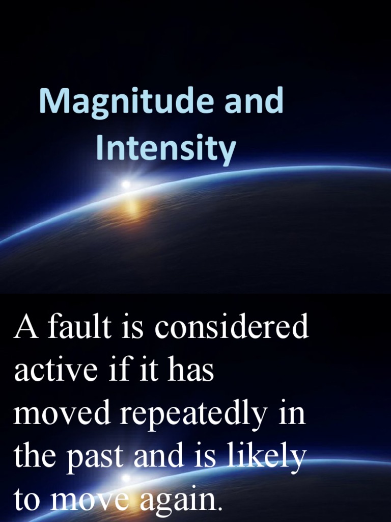Magnitude and Intensity | PDF | Earthquakes | Tsunami