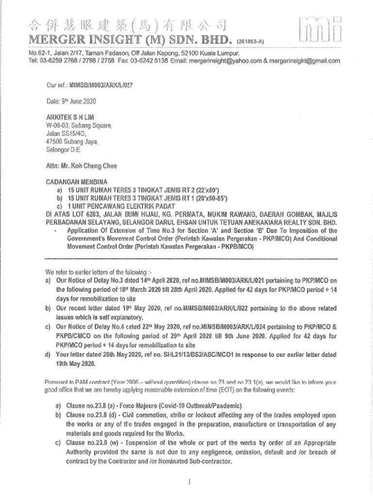 Letter-EOT Application | PDF