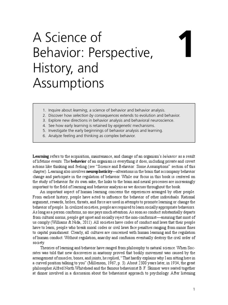 Cap 1. W. David Pierce, Carl D. Cheney - Behavior Analysis and Learning - A Biobehavioral ...