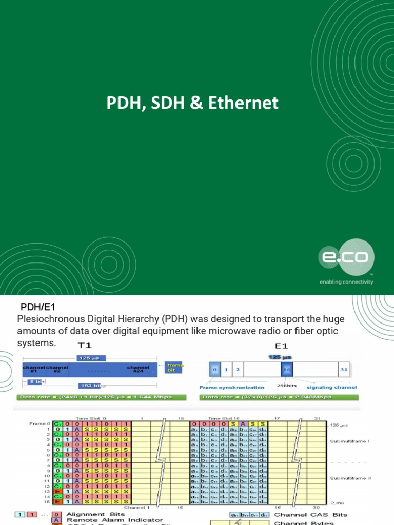 PDH, SDH & Ethernet | PDF