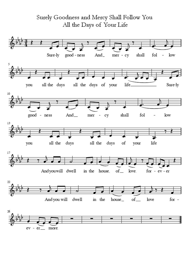 Surely Goodness and Mercy PDF | PDF